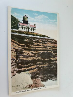 Light House Point Concepcion Conception California Lighthouse Postcard ...