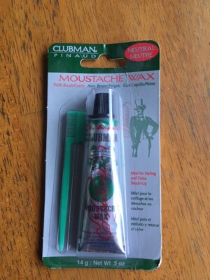 Pinaud Moustache Wax Neutral Color ( 1 tube ), Includes Comb, New in ...