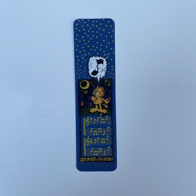 Vintage 90s Garfield Bookmark Midnight Serenade Tab Type Plastic Paws ...