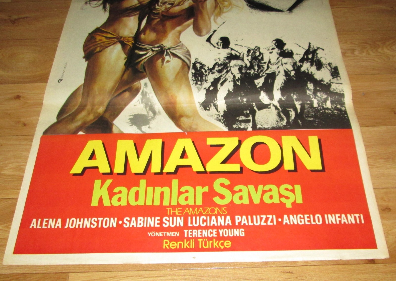 WAR GODDESS 1973 Amazons CASARO Catfight Art Original 1Sh Turkish Movie Poster | eBay
