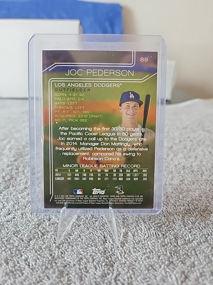 🔥 ROOKIE JOC PEDERSON 2015 Topps Stadium Club - #89 (RC) LAD 🔥 | eBay