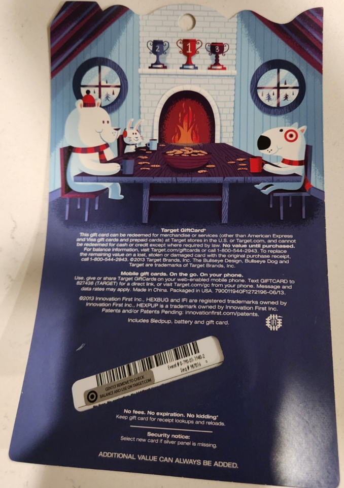 Rare Target Gift Card Hexbug Silly Sleddin Hex Pup Bullseye – No Value ...