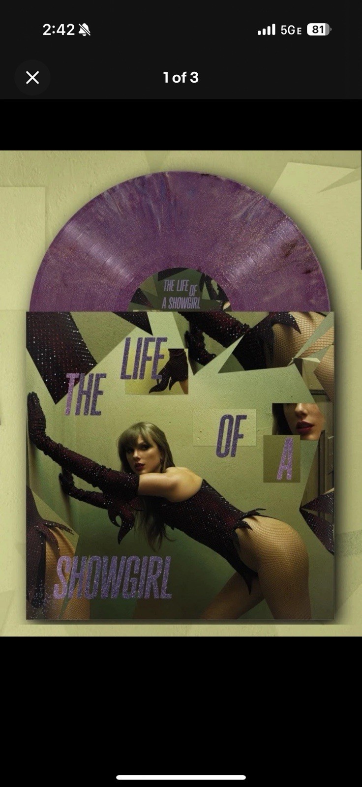 Taylor Swift the Life of a Showgirl Shiny Bug Vinyl Set of