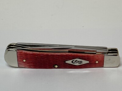 CASE XX 2004 AMERICAN TRAPPER SET RED BONE DIAMOND POCKET KNIFE TRAPPER ...