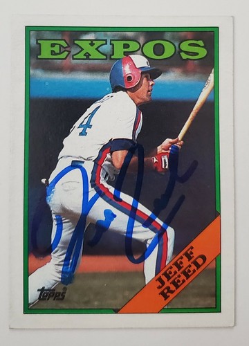 Jeff Reed Signed 1988 Topps #176 Baseball Card Montreal Expos MLB RAD ...