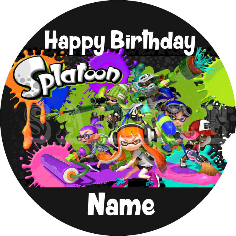 SPLATOON Party Edible Cake topper image | eBay