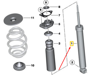 NEU BMW Z4 ROADSTER E89 HINTEREN STOßDÄMPFERS 33526784950 6784950 ...