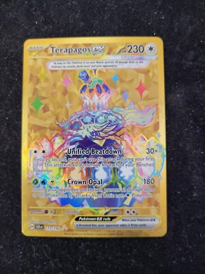 Pokemon Terapagos ex 173/142 Hyper Rare Gold - Stellar Crown - Pack ...