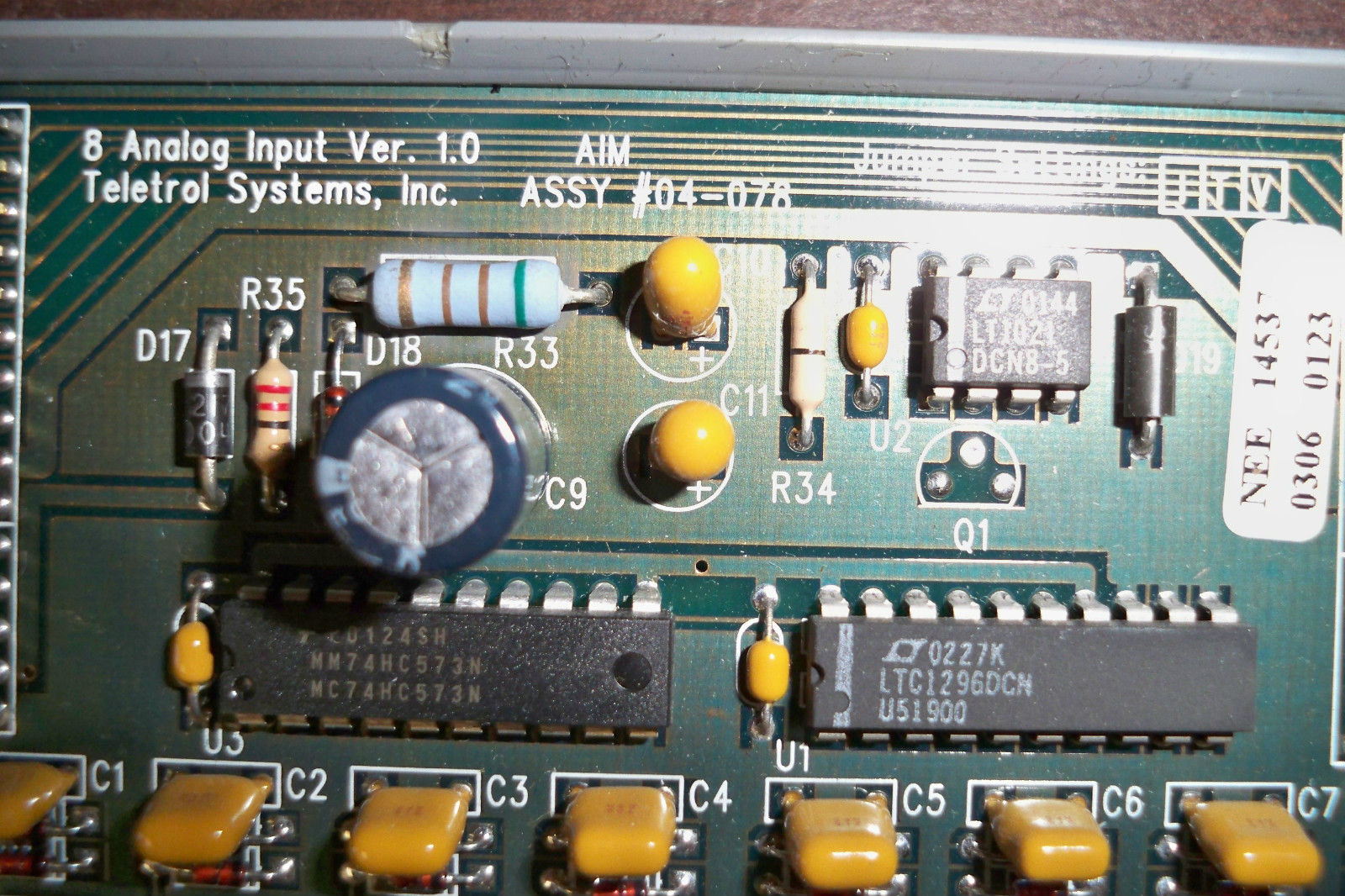 TELETROL SYSTEMS INC. 04-078 8 ANALOG INPUT VERSION 1.0 Used | eBay