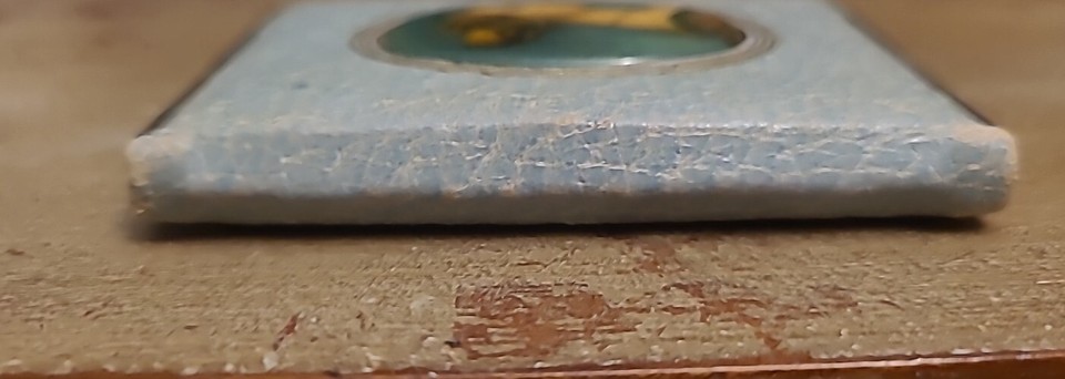 Antique Mondaine Sky Blue Leather Makeup Compact Loose Powder Rouge ...