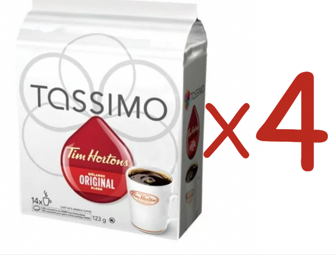 Tassimo Tim Hortons Original Blend Coffee Box of 14 x4 From Canada ...