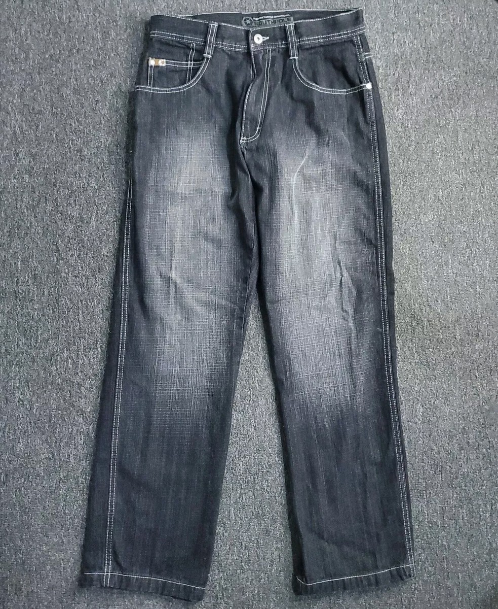 Vtg Southpole Jeans Mens Sz 32x32 Black Faded Baggy Wide Leg Vtg Southpole Jeans Mens Sz 32x32 Black Faded Baggy Wide Leg
