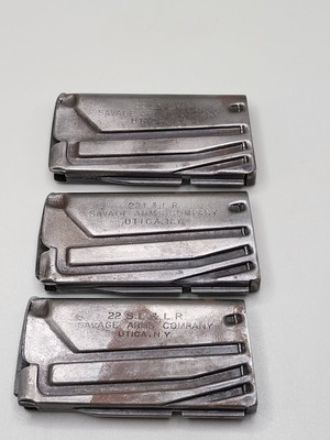 3 Vintage Savage 23A ? Sporter NRA Magazines 7 Round 22LR Magazine Mags ...