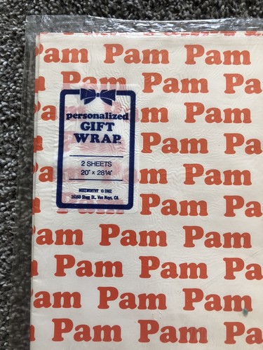 VTG Pam- 2 Sheets Marilyn-1 Sheet GiftWrap 80s Wrapping Paper ...