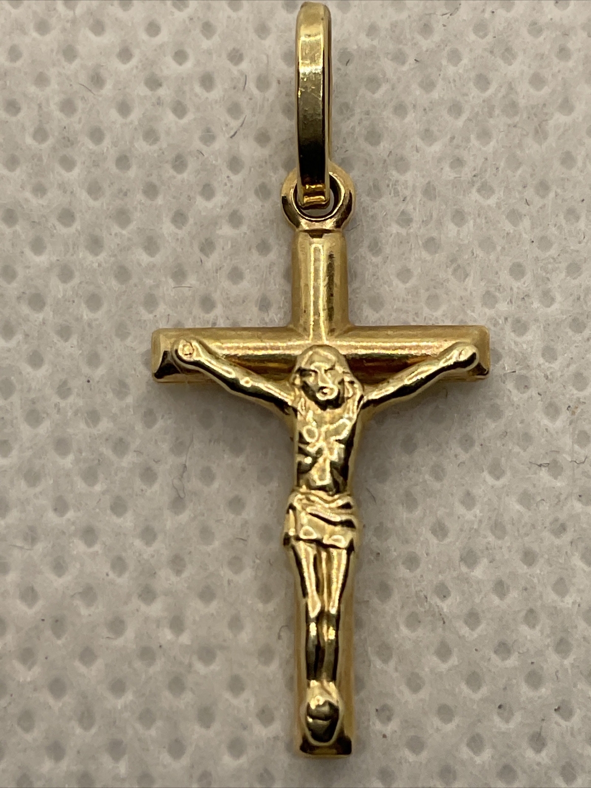 14K Yellow Gold JESUS CHRIST CRUCIFIX CROSS Religious… - Gem