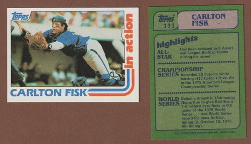 1982 Topps #111 Carlton Fisk IA - Chicago White Sox - ExMT - 788 - 🔥⚾🔥 ...