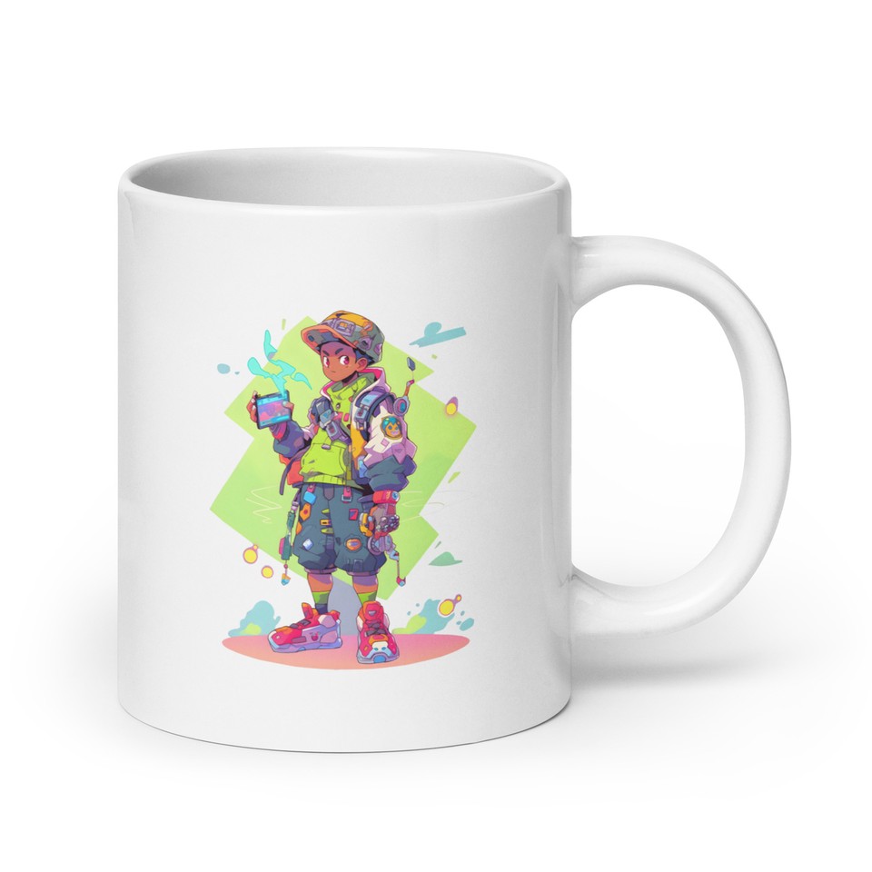 Futuristic Gamer Boy Mug For Video Game Fan, Gaming Mug, Gamer Gift | eBay
