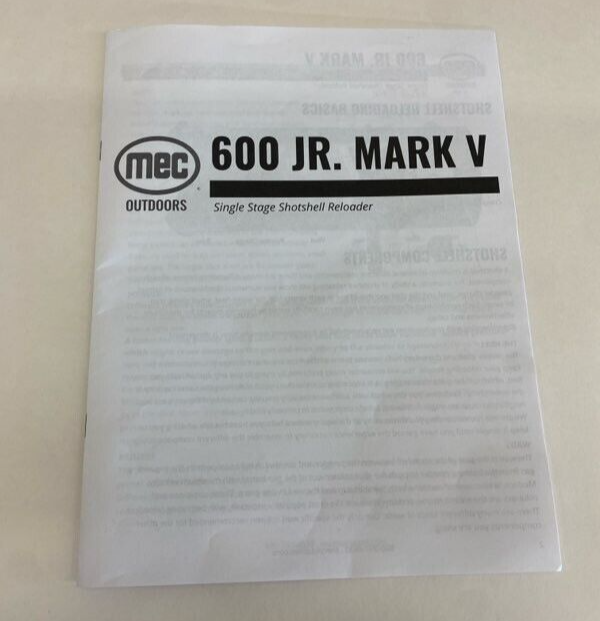 Mec 600 Jr Mark V 28 Gauge Single Stage Shotshell Reloader 14-21 ...