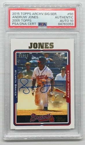 2015 Topps Archives Signature Series Andruw Jones Autograph #05/13 PSA ...