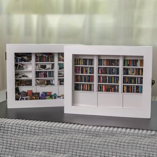 Anxiety Bookshelf Decor Wooden Miniature Book Nook Decoration Pocket ...