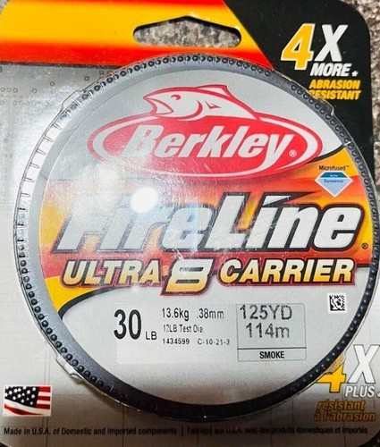 Berkley Fireline Ultra 8 Carrier 30lb Smoke Fishing Line 125Yd NIP | eBay