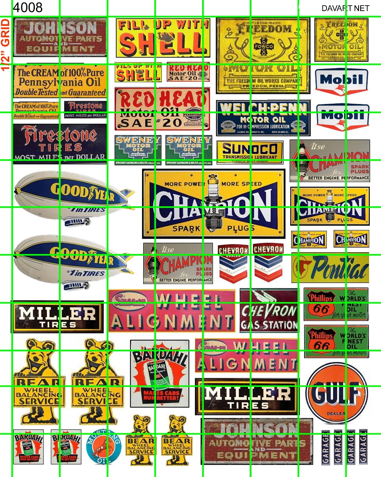 4008 DAVE'S DECALS HO 1:87 DECAL SET VINTAGE GARAGE SET FREE SHIPPING ...