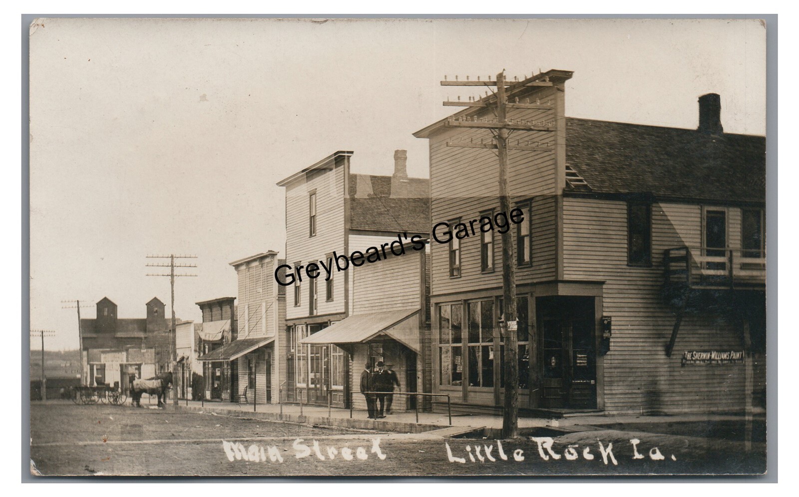 RPPC Downtown Stores Main Street LITTLE ROCK IA Iowa Vintage Real Photo ...