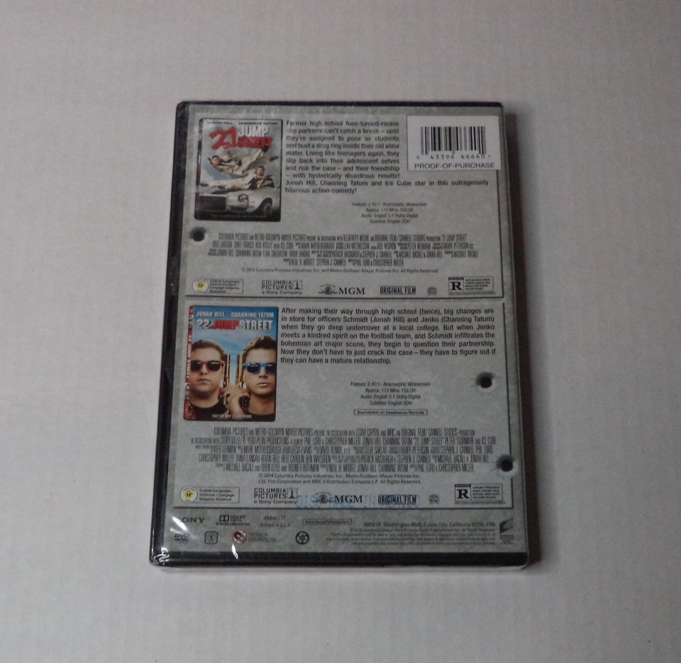 21 & 22 JUMP STREET COLLECTION Double Feature DVD *NEW & SEALED* Jonah ...