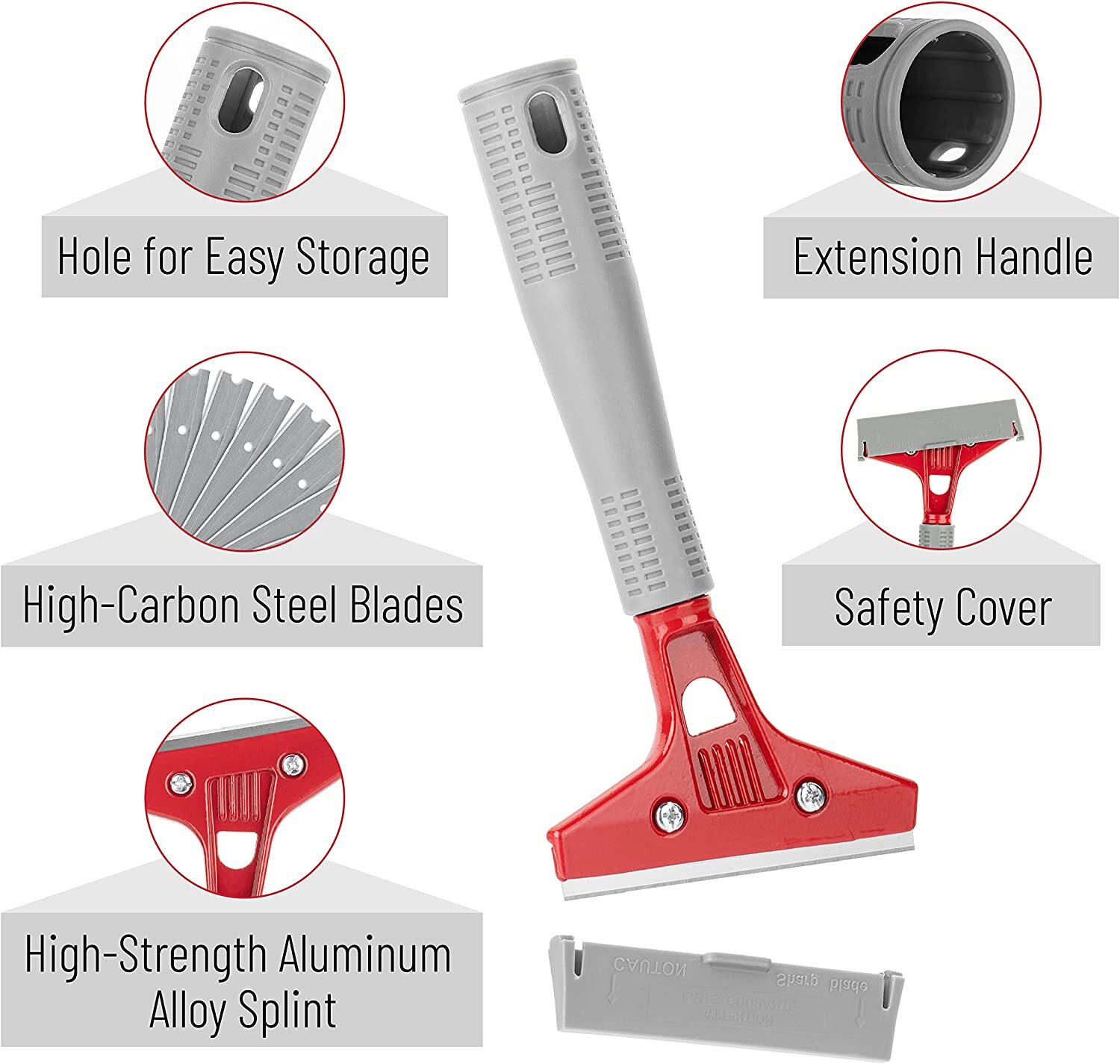 Heavy Duty Razor Blade Scraper 4-inch Floor Scraper Tool w/ 10 Extra ...