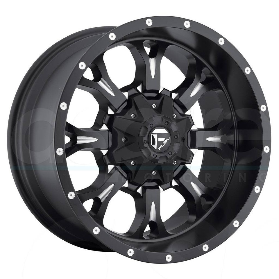 18x9 Fuel D517 Krank 5x5.5/5x139.7/5x150 20 Matte Black Milled Wheels ...