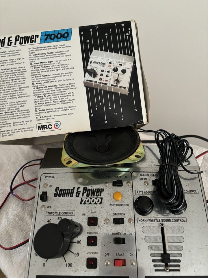 MRC Sound & Power 7000 Train Controller Transformer Works Great HO/N/G ...