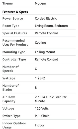Bannon High-Volume Ceiling Fan - 100in. 35,000 CFM 24” Downrod w Remote ...