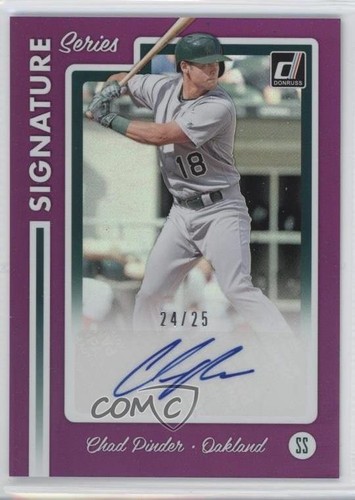 2017 Panini Donruss - Signature Series Chad Pinder #SS-CP Purple /25 ...