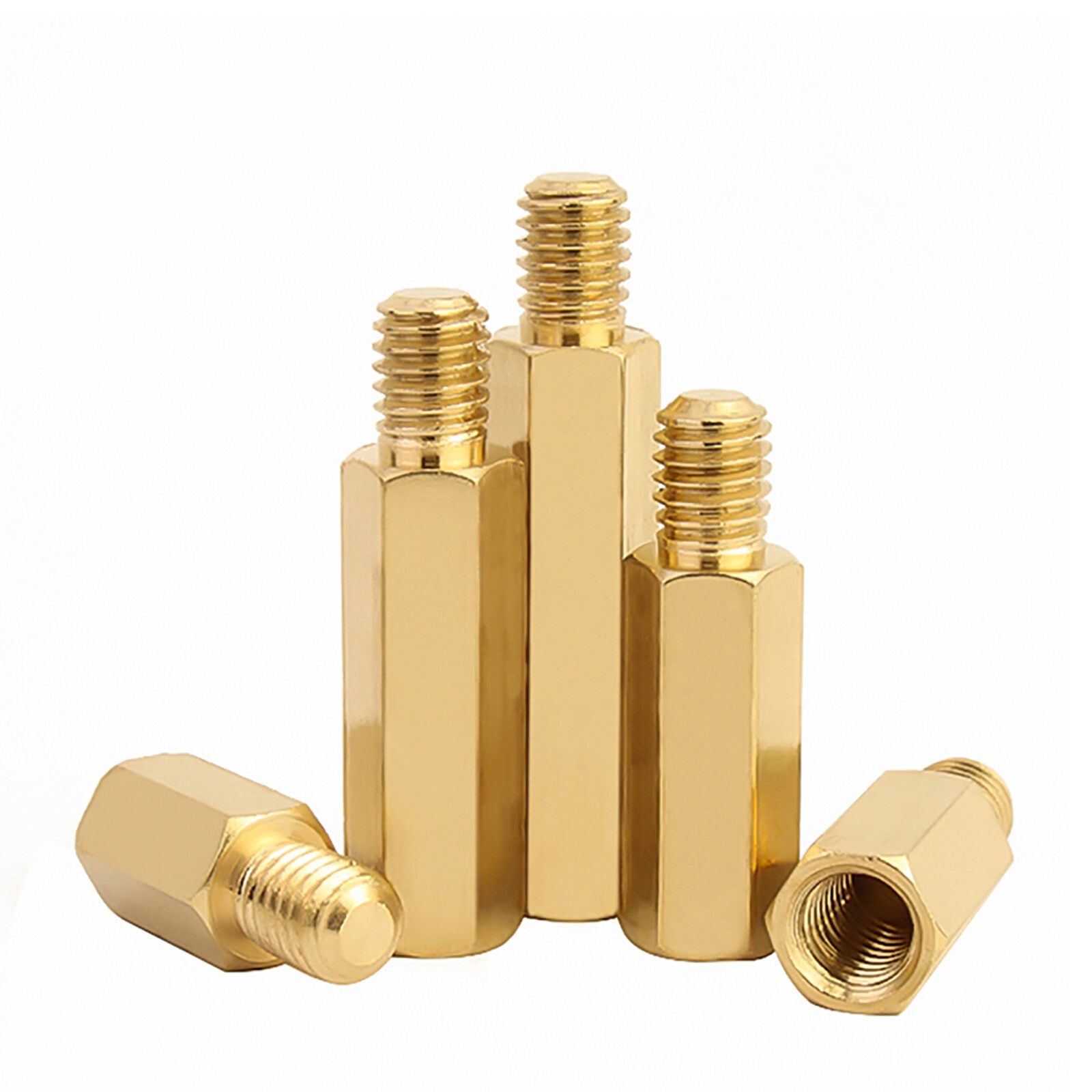 Male to Female M2-M5 Spacer Thread Pillar Hexagonal Brass PCB Studs ...