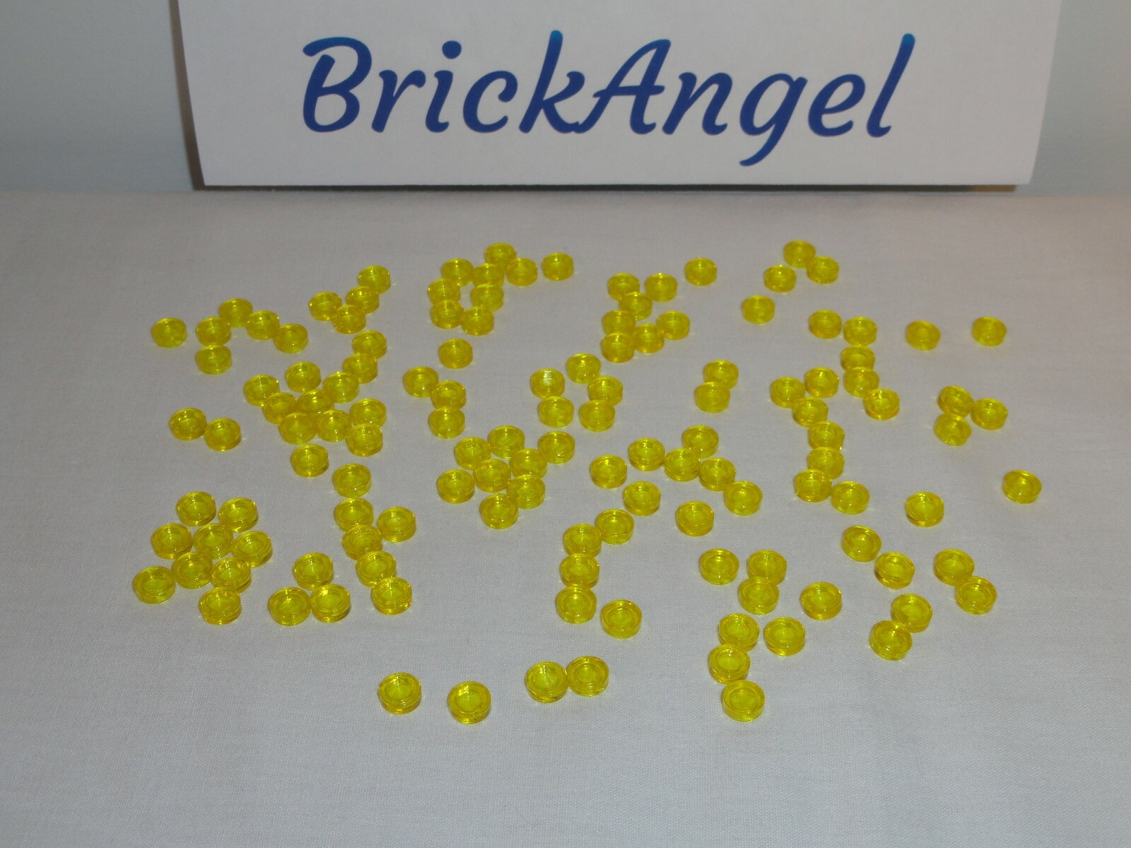 NEW LEGO Translucent Yellow Tiles 1X1 Round X150 Pieces Smooth ...