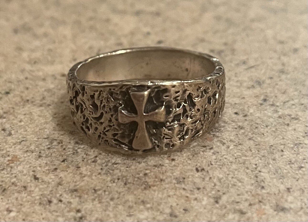 Retired James Avery Textured Cross Ring Sterling Silv… - Gem