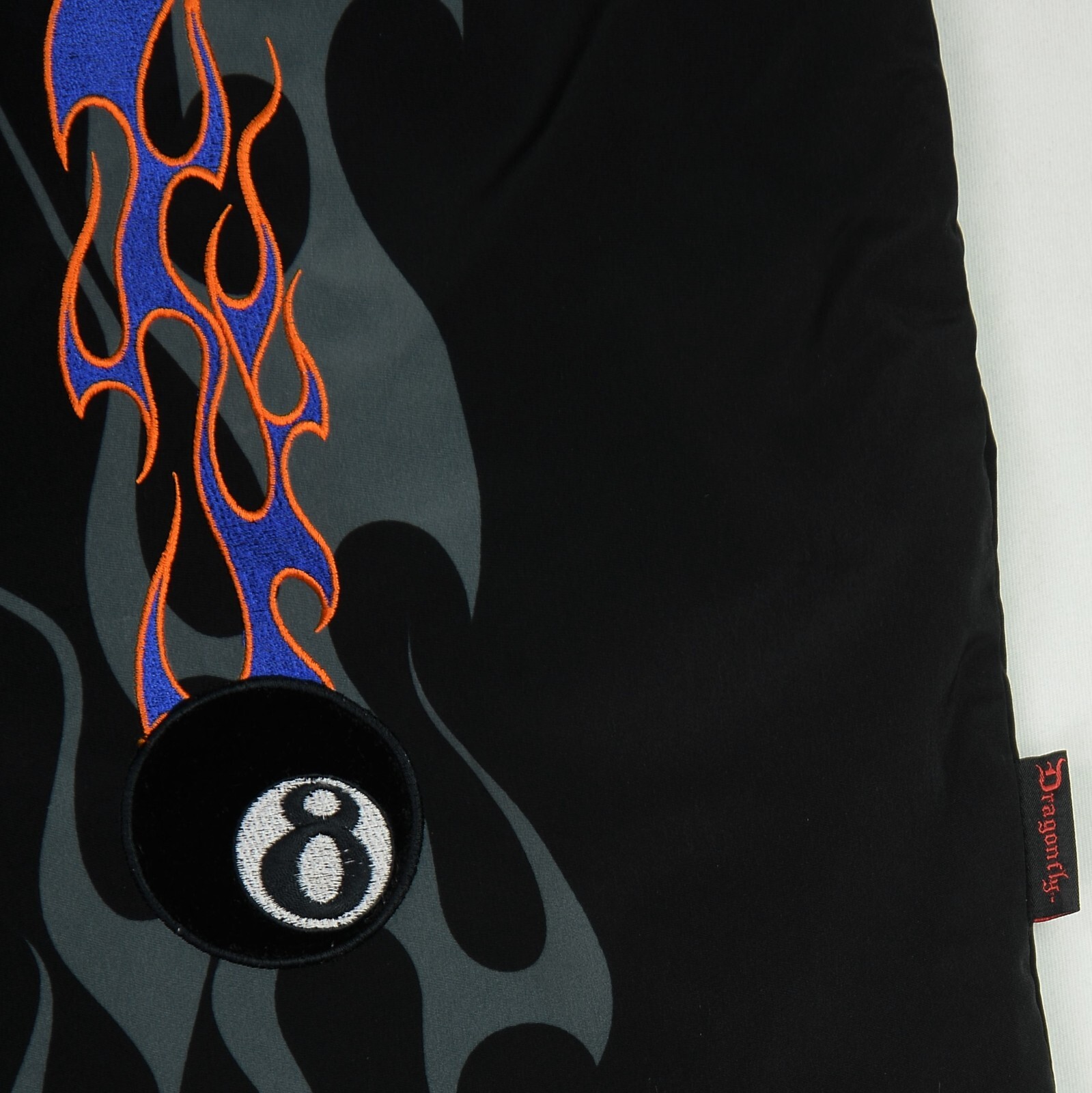 Dragonfly Roadhouse Mens Flames & 8 Balls Casual Butt… - Gem