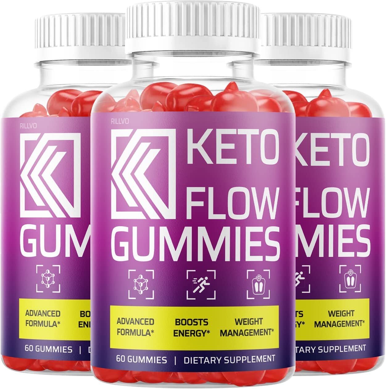 (3 Pack) Keto Flow Gummies Advanced Formula Keto Flow Gummy Bears (180 ...