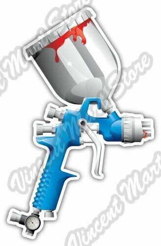 Spray Gun Car Paint Airbrush Air Compressor Bumper Vinyl Sticker Decal ...