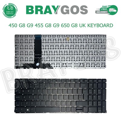 For HP ProBook 450 G8 G9 455 G8 G9 650 G8 UK Laptop Keyboard ...