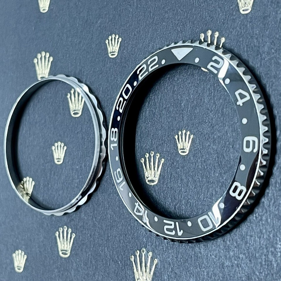 Rolex Hommes 40mm Huître Céramique Gmt - Master II Facette Noire ...