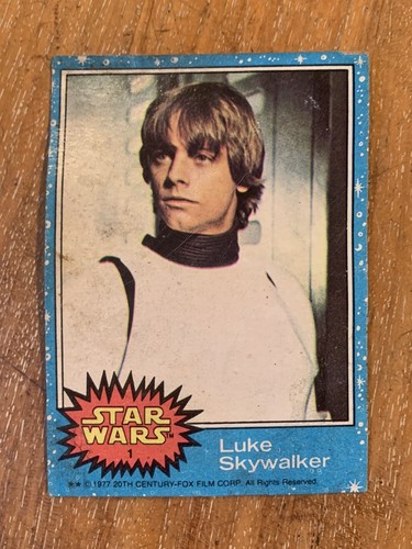 Luke Skywalker 1977 Topps STAR WARS BLUE SERIES #1 Rookie Card | eBay