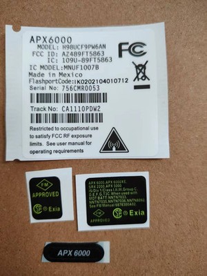 4-Piece Motorola APX6000 Radio Sticker Set | eBay
