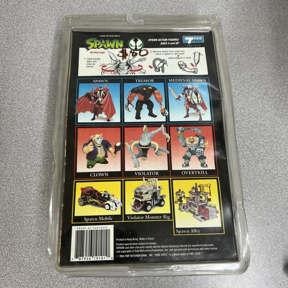 1994 Spawn Masked Flying Cape Action Figure Series 1 Comic Todd ...