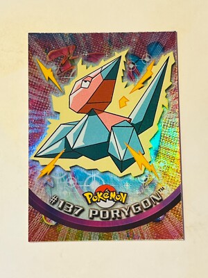 2000 Topps Pokemon #137 Porygon TV Edition Spectra Foil Holo Blue Logo ...