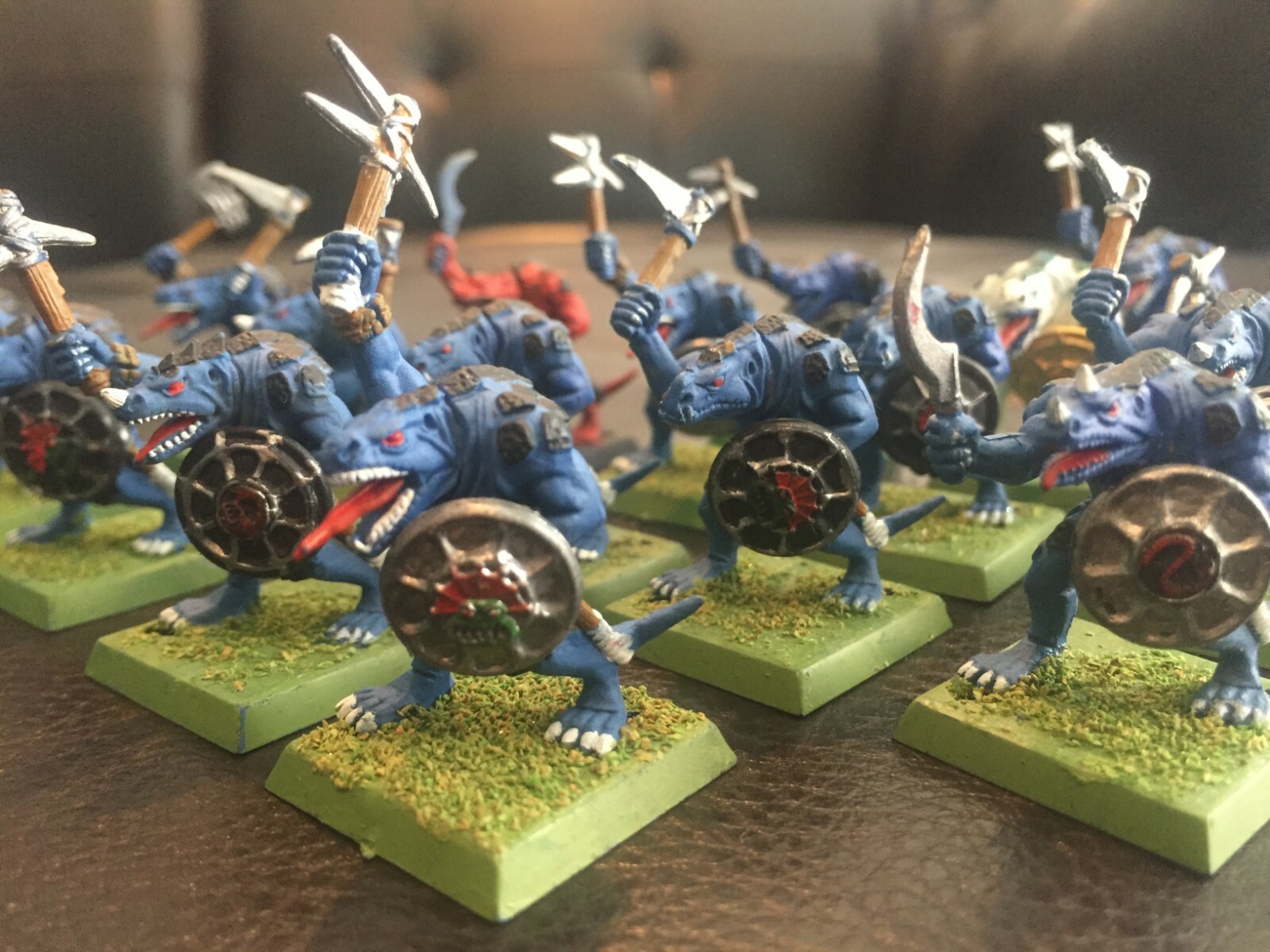 Warhammer Lizardmen Saurus Warriors x 20 Painted (missing 2 shields) | eBay