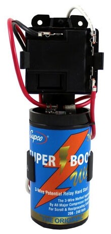 Supco 3W1 Hard Start Kit 208-277VAC 1-3HP 3-Wire Relay & Capacitor ...