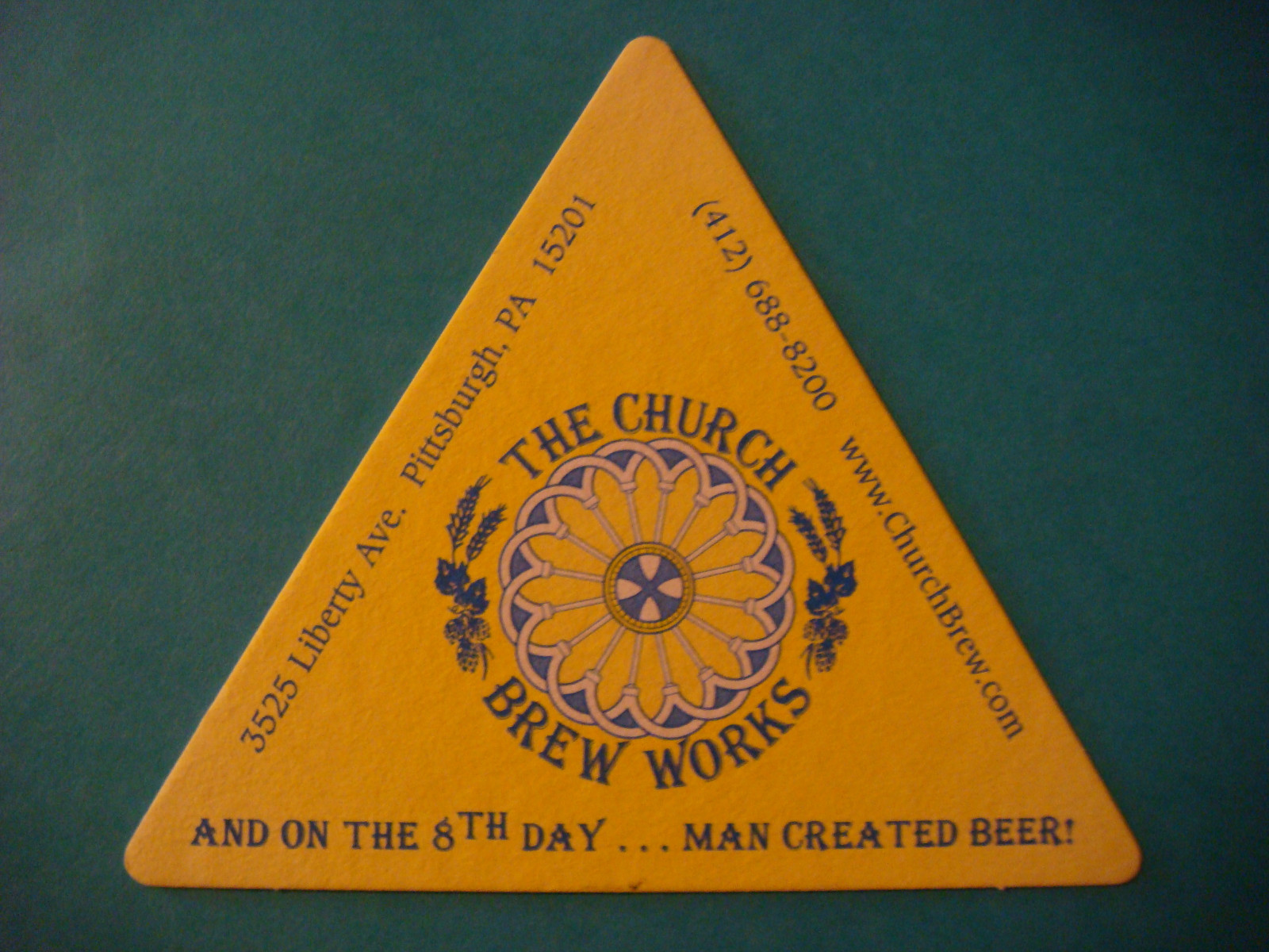 Triangle Beer Coaster ~ The Church Brew Works Brewing Co ~ Pittsburgh ...
