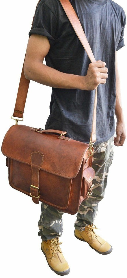 Men Leather Messenger Laptop Computer Handmade Shoulder Office Satchel ...