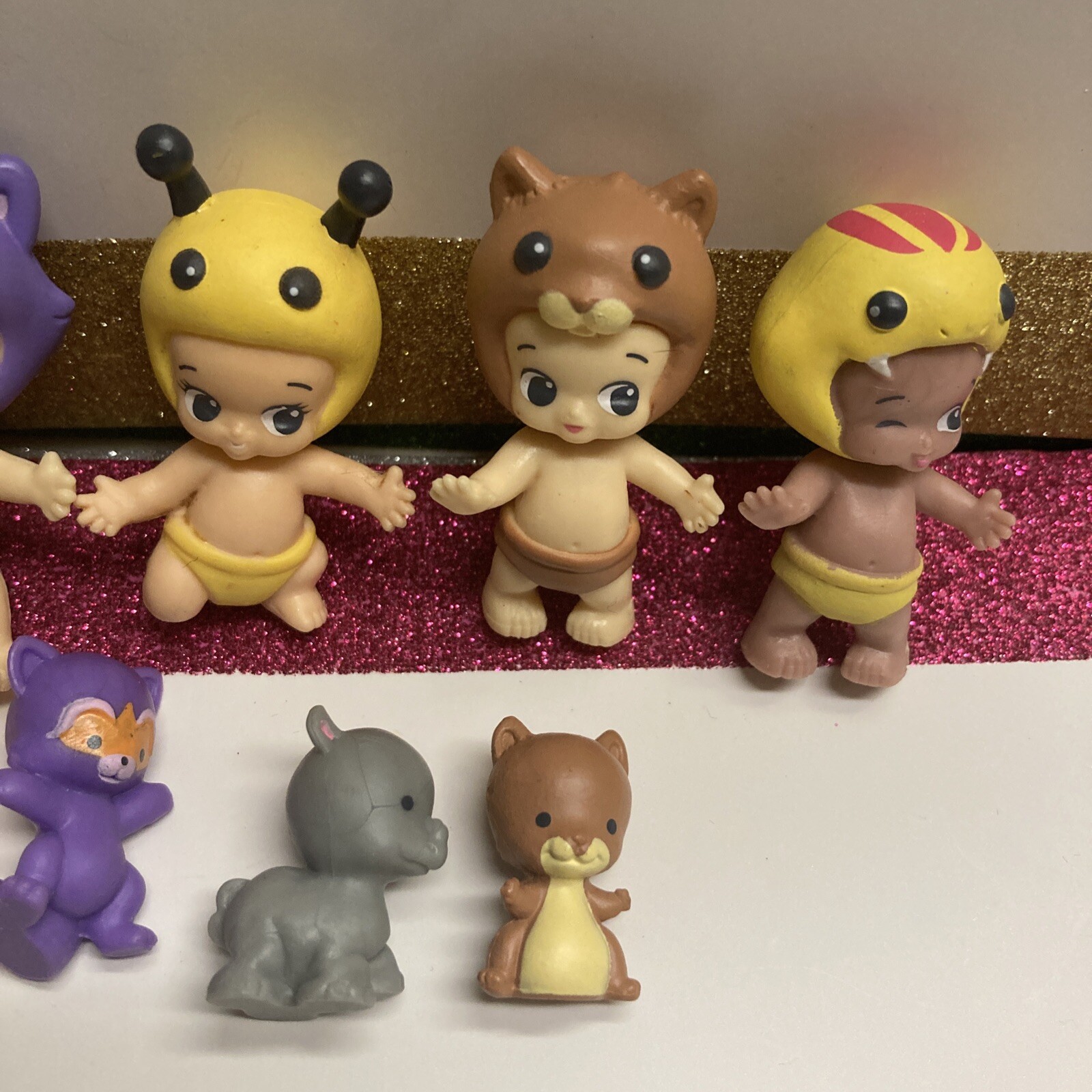 TWOZIES Baby Lot of 5 Babies Figures Moose Toys Animal Figure 1.5" PVC ...